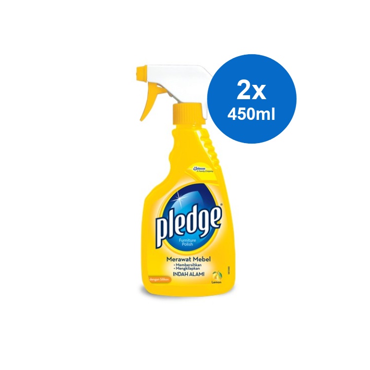 Jual Pledge Liquid Spray Furniture Polish Lemon 2 x 450 ml | Shopee ...