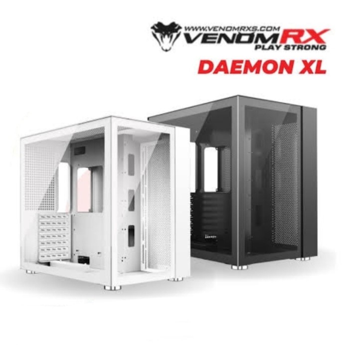 Jual Casing VENOM RX DAEMON XL Black/White PC Case Non PSU No FAN ...