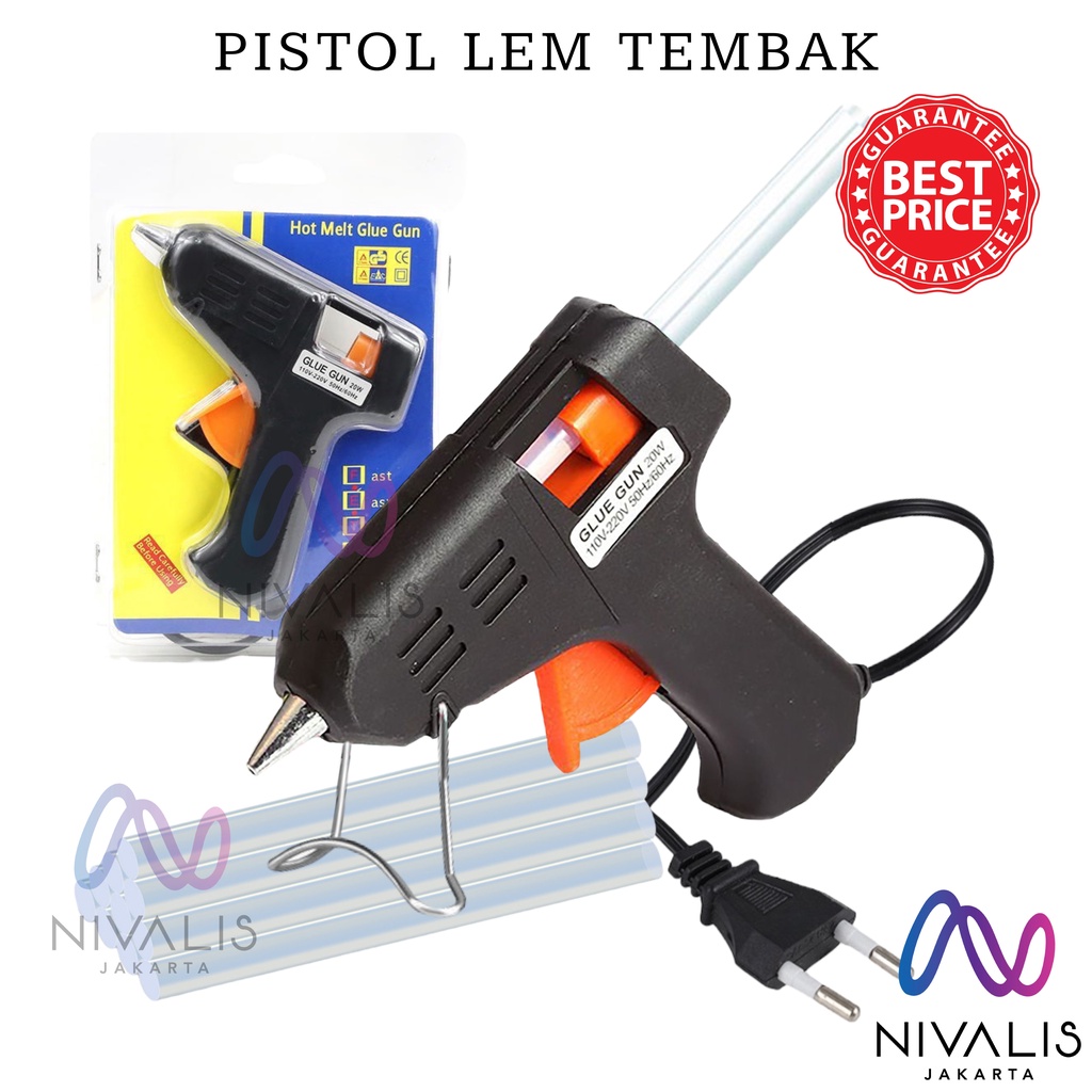 Jual NIVALIS JAKARTA PISTOL LEM TEMBAK KECIL 10WATT ISI REFILL LEM ...