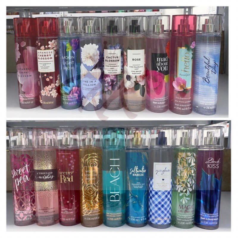 Jual HBHBB BBW Bath and Body Works Body Mist 236ml : Thousand Wishes ...