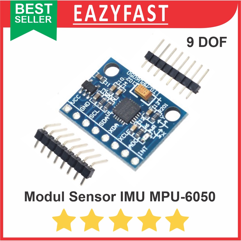 Jual GY-521 MPU6050 Sensor Accelerometer Gyroscope Motion 3 Axis 6 DOF ...