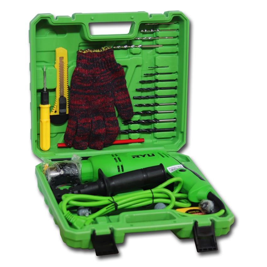 Jual Ryu Tekiro Mesin Bor 13mm 13 mm Impact Drill Listrik Set, Mesin ...
