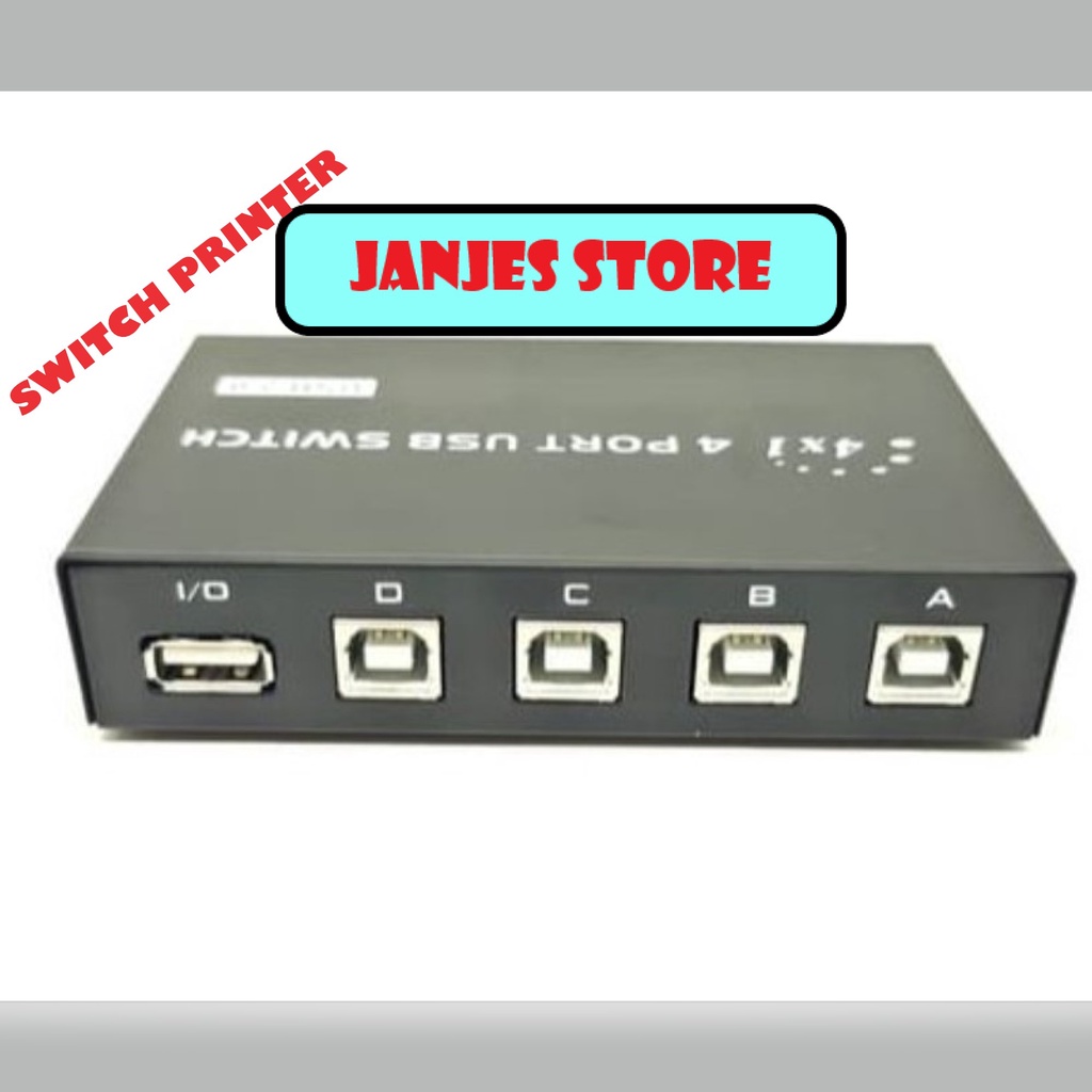 Jual SWITCH PRINTER 4 PORT MANUAL, SPLITTER PRINTER 1-4, SHARING PRINTER 4 PORT, DATA SWITCH ...