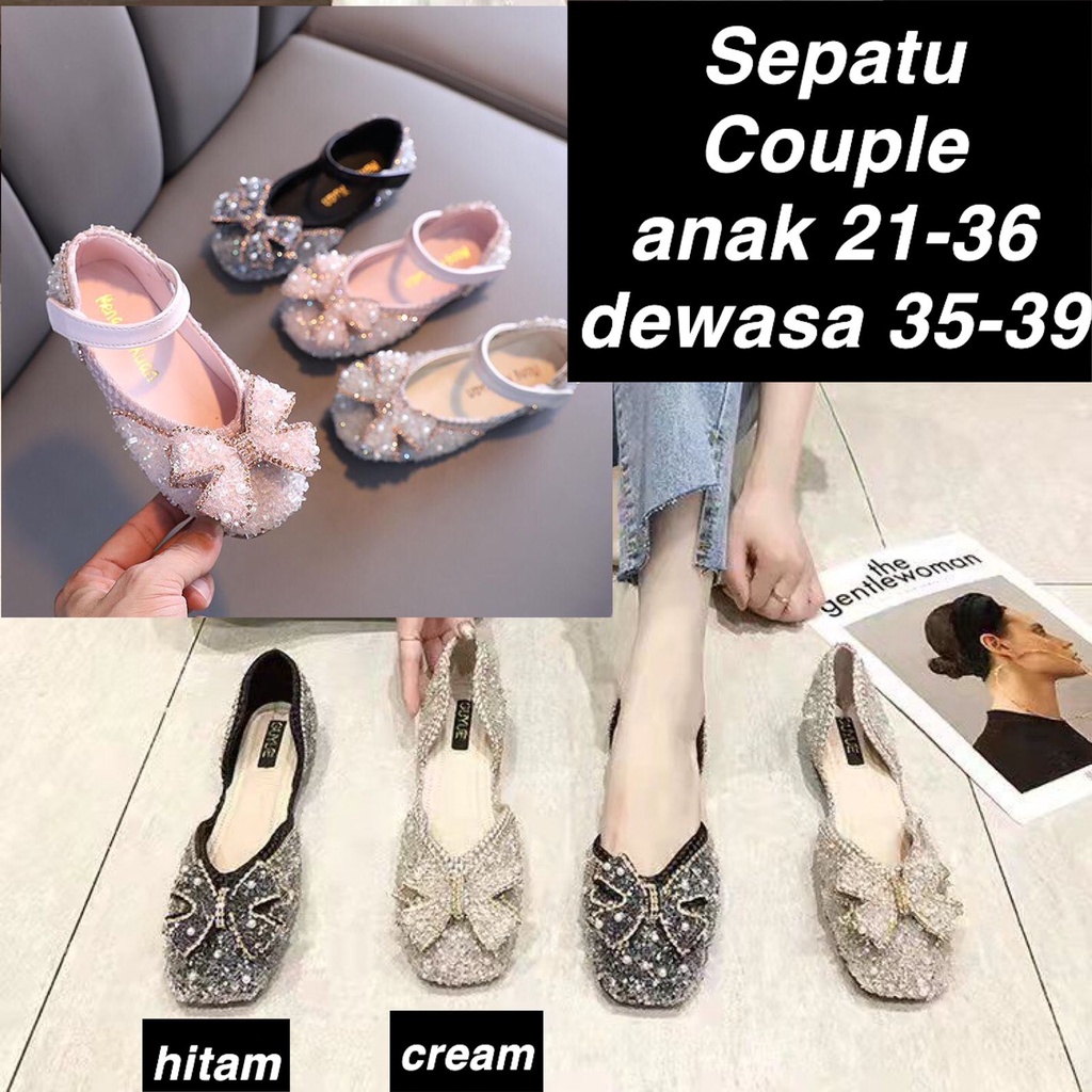 Jual (LOLI-JKT) SP-D33 SEPATU COUPLE DEWASA ELASTIS MUTIARA DIAMOND ...