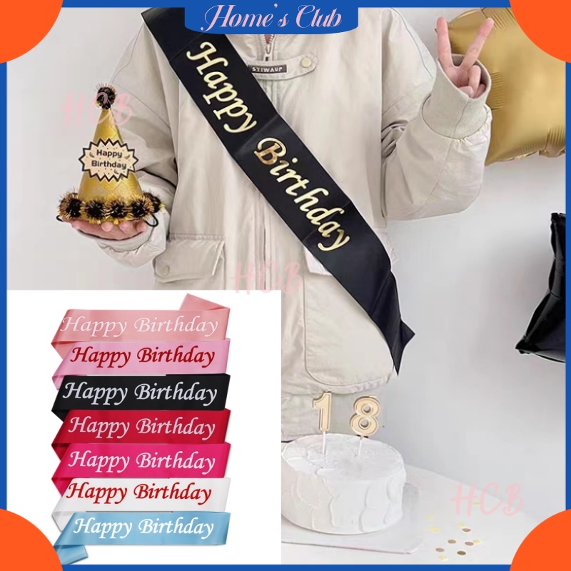 Jual HCB Selempang Happy Birthday / Sash Graduation / Sash Bride To Be ...