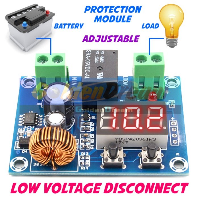 Jual Low Voltage Disconnect Modul Over Discharge Battery Protection DC ...
