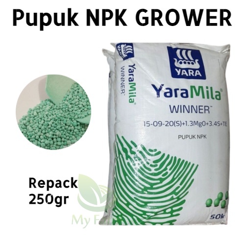 Jual Pupuk npk yaramila winner 15-09-20(S) Kemasan Repack 250g grower /pupuk-yaramila winer ...