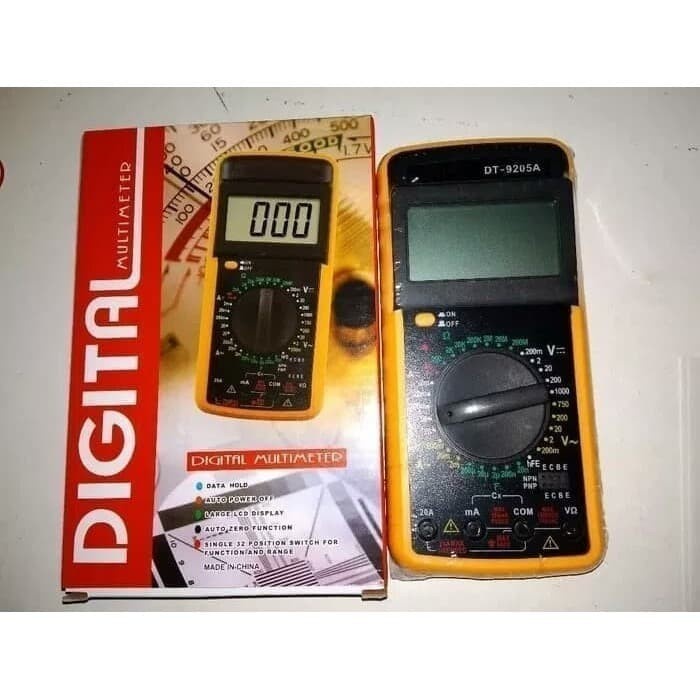 Jual Multitester / Multimeter Digital DT9205A , Layar Jumbo ...