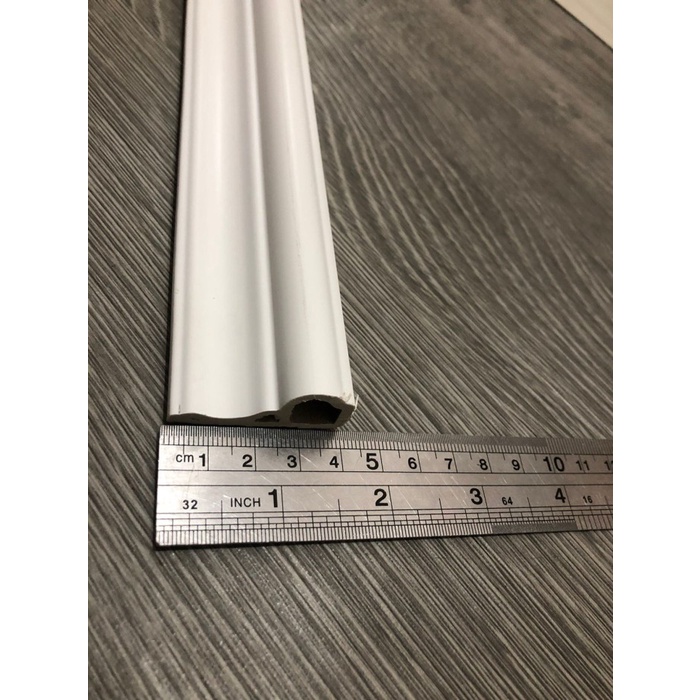 Jual wallmoulding putih polos mentah / Lis moulding pvc anti air dan ...