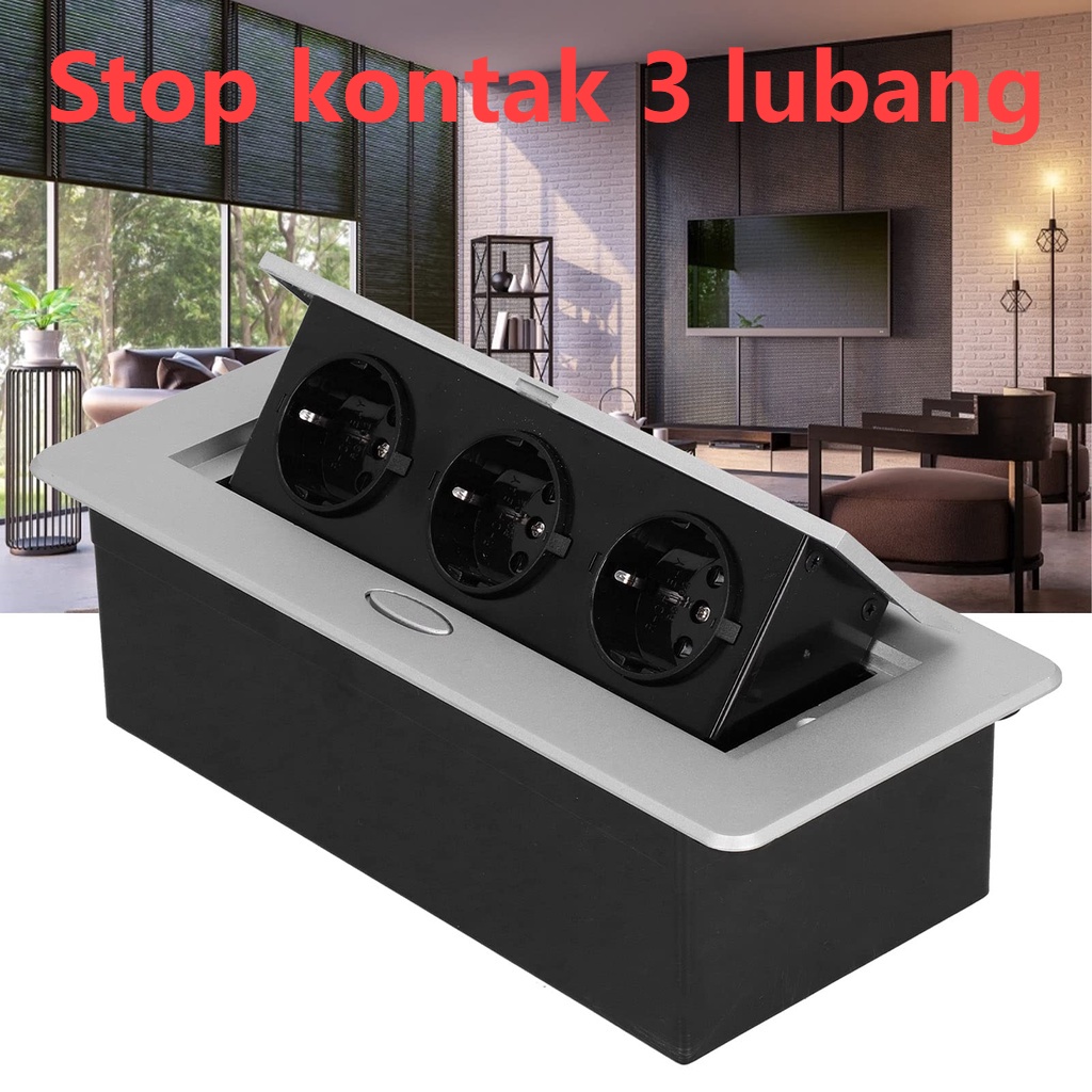 Jual Stop Kontak Meja Meeting Tanam 3 Soket pop-up 3lubang Desktop ...