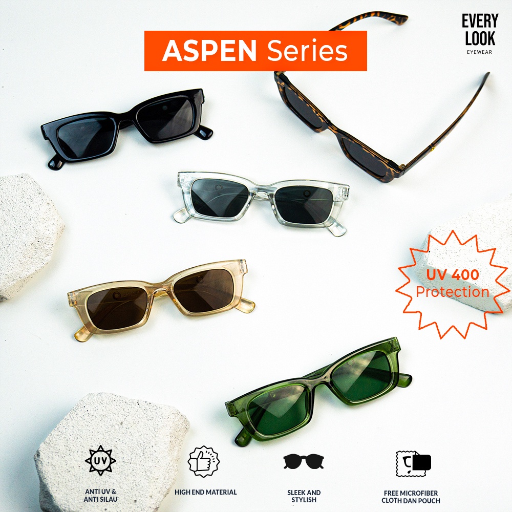 Jual ASPEN | Sunglasses Kacamata Gaya Hitam UV Pria Wanita Retro Unisex ...