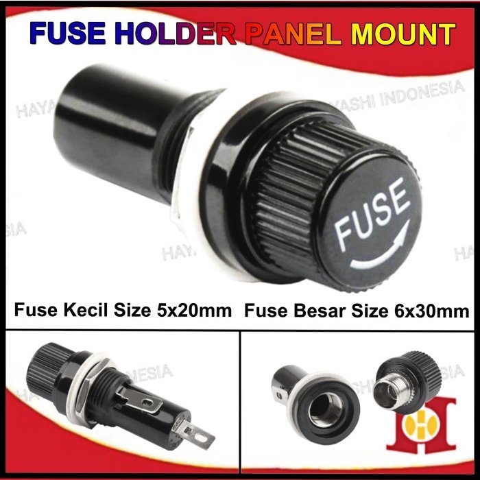 Jual Fuse Holder Kecil Besar Panel Box Rumah Tempat Sekring 5x20 6x30 ...