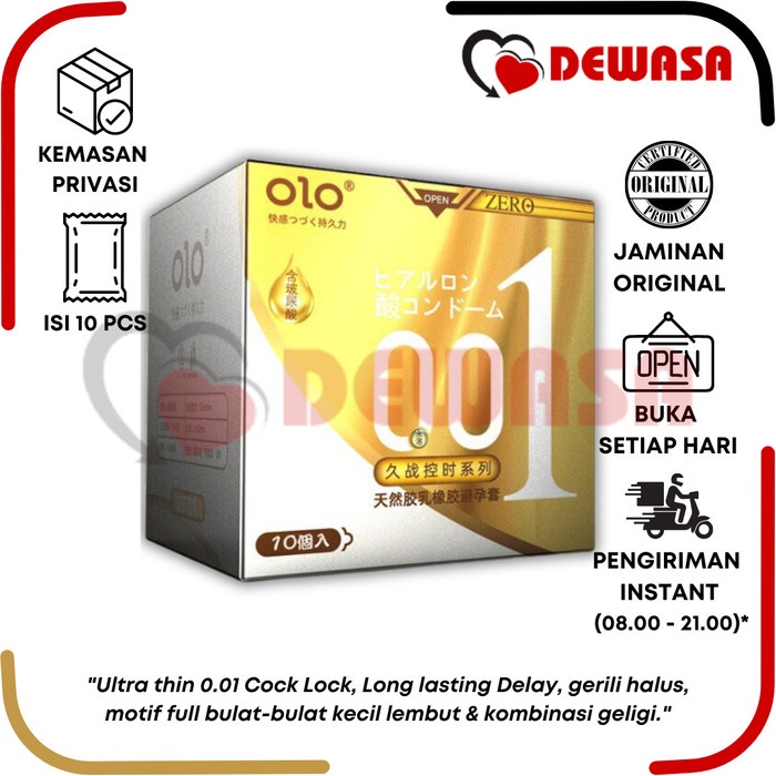 Jual OLO Kondom 001 Classic Gold - 10 Pcs (Condom 0.01 Ultra Thin) | Shopee Indonesia