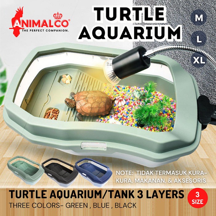 Jual TURTLE TANK AQUARIUM SIZE XL COMPLETE FILTER / TANK KURA KURA / KANDANG TURTLE | Shopee ...