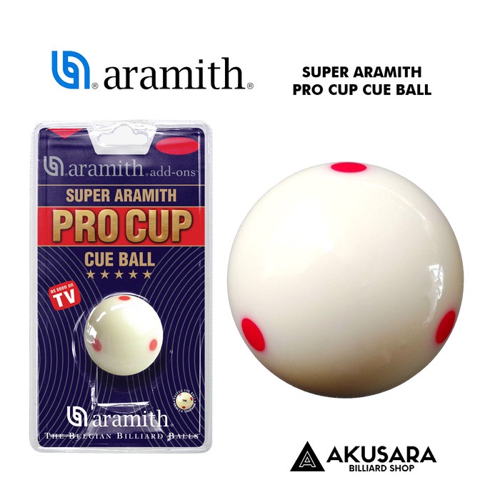 Jual Super Aramith Pro Cup TV Bola Putih Red Dot | Shopee Indonesia