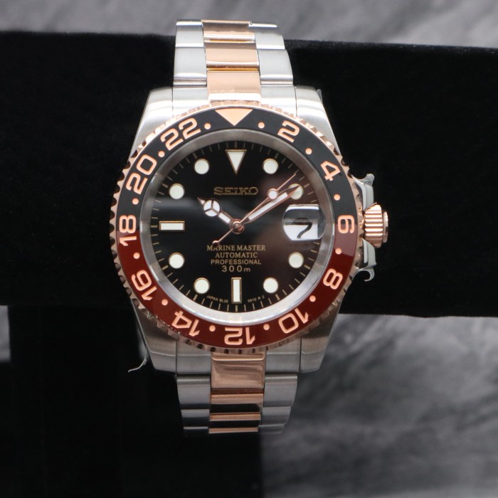 Jual Seiko GMT Mod Batman Seiko mod Pepsi Sprite NH35 Automatic ...