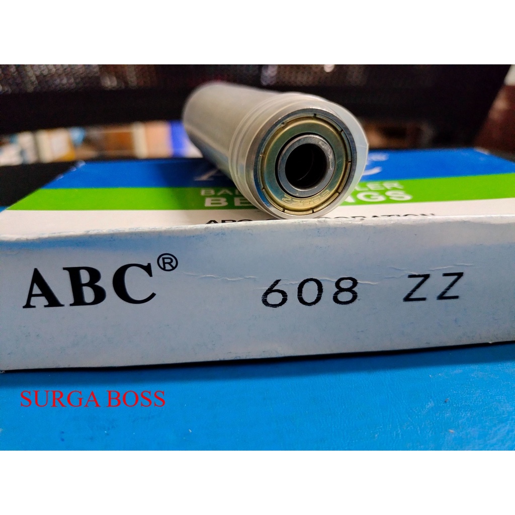 Jual (ISI 10PC) Bearing 608 ZZ merk ABC ORIGINAL | Shopee Indonesia