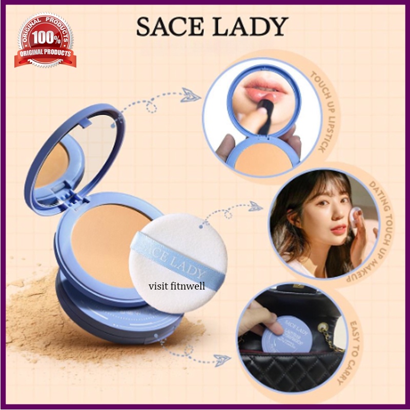 Jual Bedak SACE LADY Waterproof Face Powder Oil Control Tahan Air ...