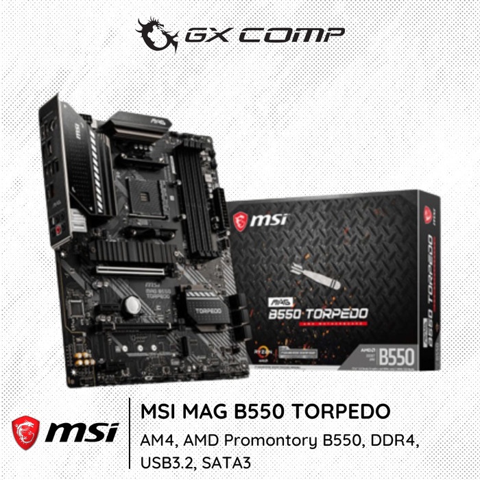 Jual MSI MAG B550 Torpedo | AM4, AMD Promontory B550, DDR4, USB3.2 ...