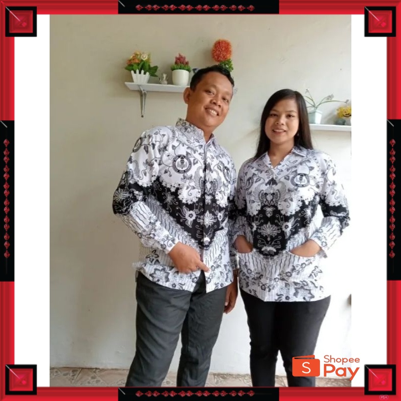 Jual 12.12 SERAGAM SALE / SERAGAM PGRI TERBARU 2023 Pria dan Wanita Bahan BSY / semisutra ...