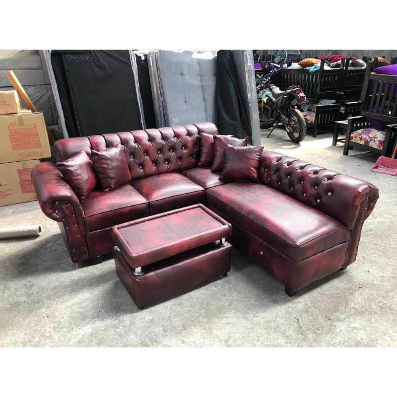 Jual SOFA L PUTUS KANCING SOFA KANCING SOFA MODERN SOFA MINIMALIS SOFA ...