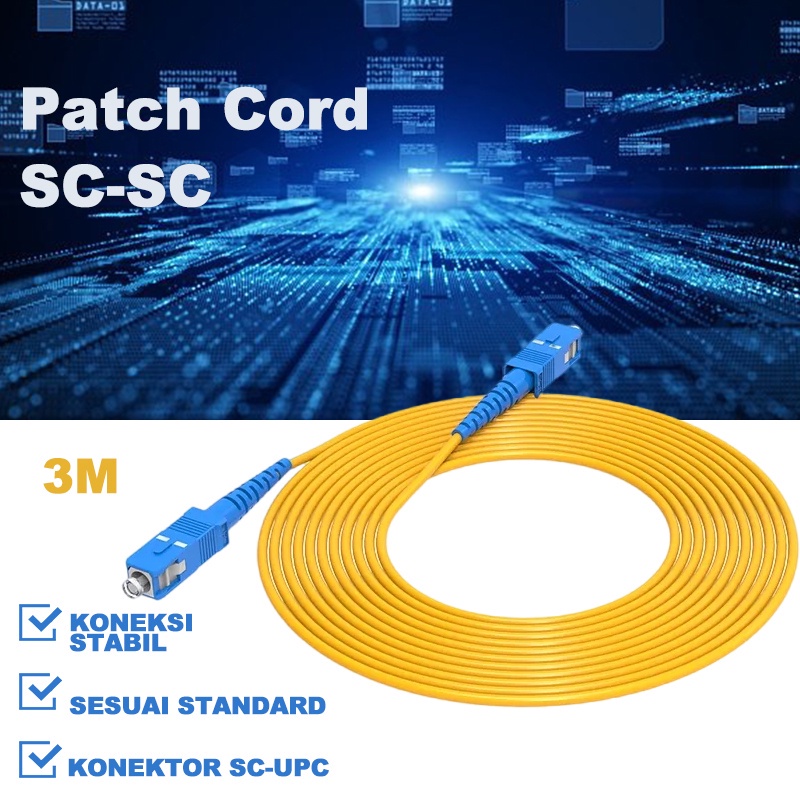 Jual Kabel Patchcord SC-SC Kabel Fiber Optic Single Mode 2M | Shopee ...