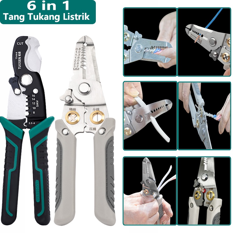 Jual Tang Tukang Listrik Tang Krimping Press Skun Kabel Kombinasi Tang ...