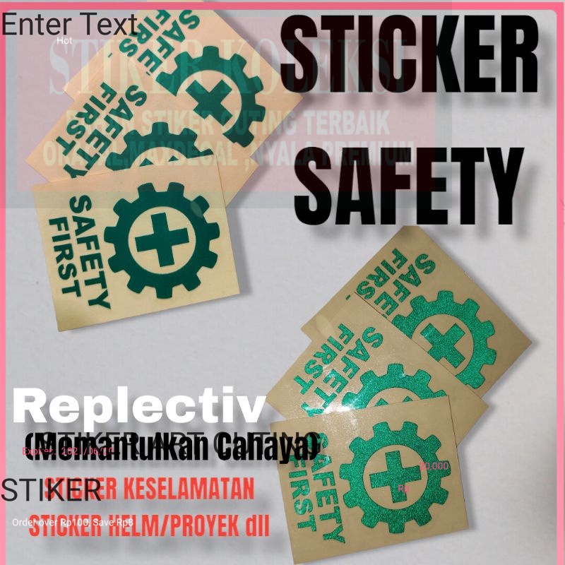 Jual stiker stiker cuting Sticker Cutting Stiker Keselamatan SAFETY ...