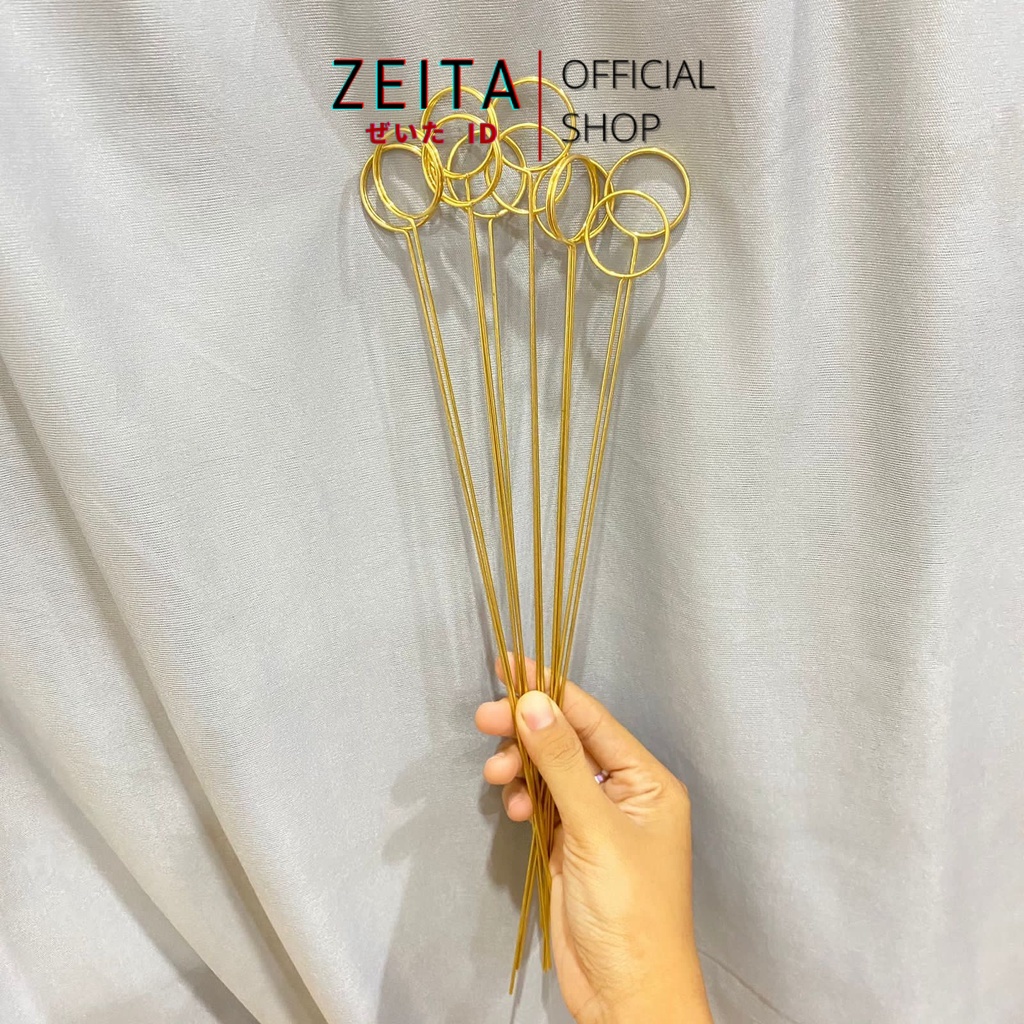 Jual Zeita - 1pc Gold Stick Card / Stick Bunga Stick Greeting cards ...