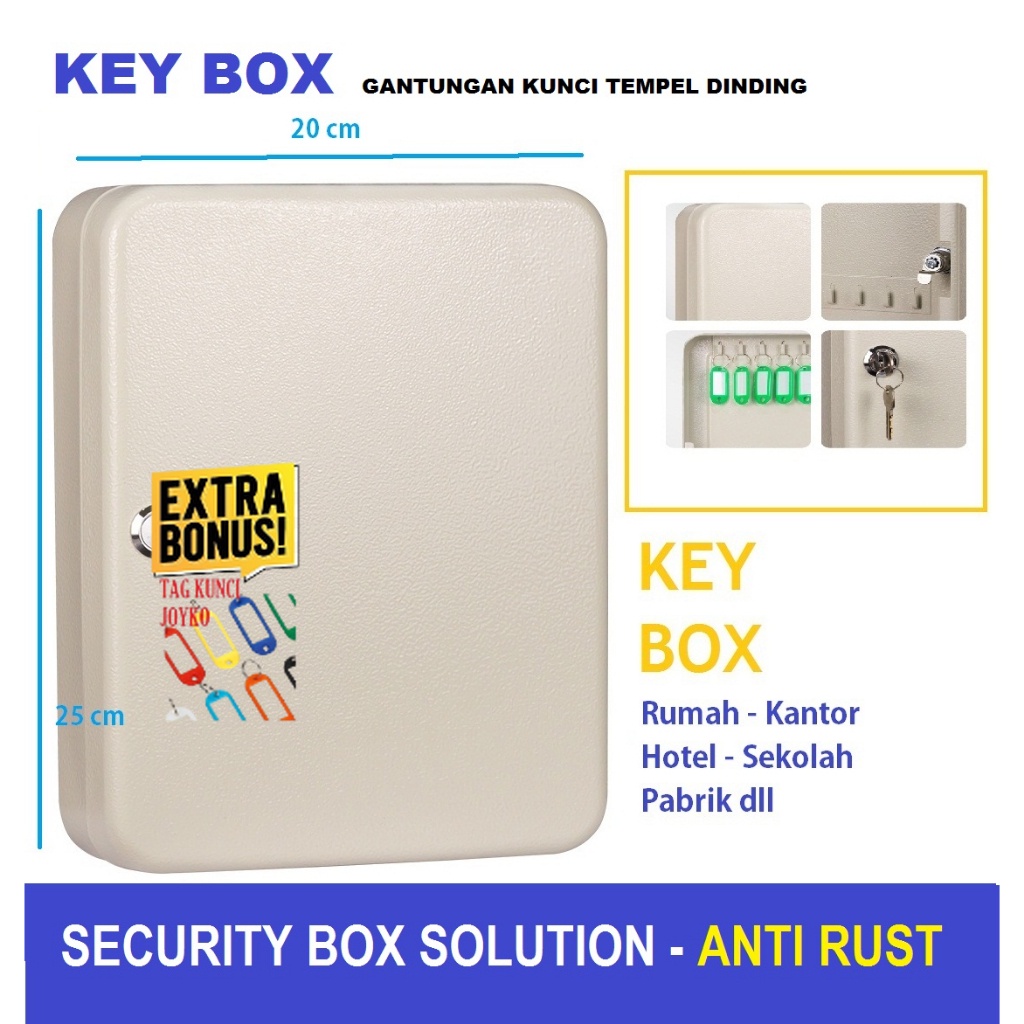 Jual COD Gantungan Kunci Key box dinding BOX gantungan kunci dinding ...