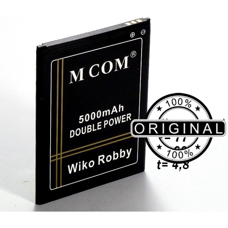 Jual Battery Batre Baterai Double Power Mcom Wiko Robby Kapasitas 5000 mah | Shopee Indonesia