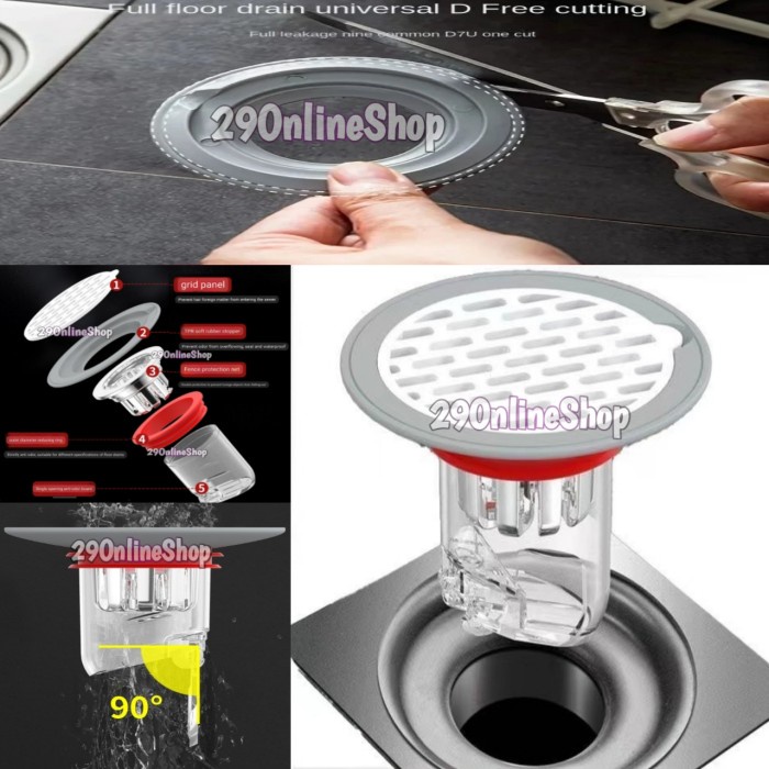 Jual penutup lubang saringan pembuangan air kamar mandi drainase ...