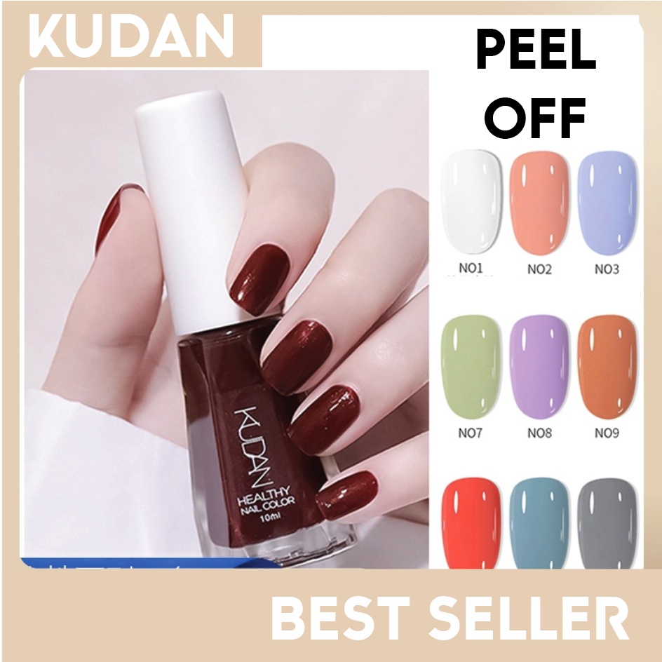 Jual KUDAN Nail Polish 10ml Kutek Halal Muslimah Kutek Peel Off Bisa Kupas Untuk Sholat | Shopee ...