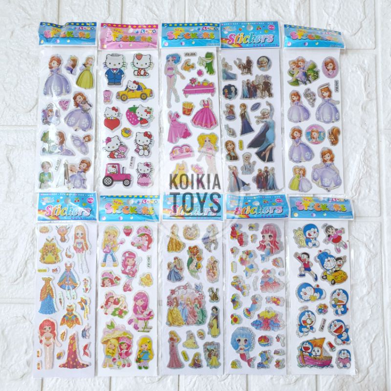 Jual Stiker karakter anak stiker timbul tempelan karakter sticker bagus ...