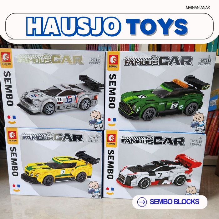 Jual Sembo Block Famous Car Collection Building Block Bricks Mainan ...