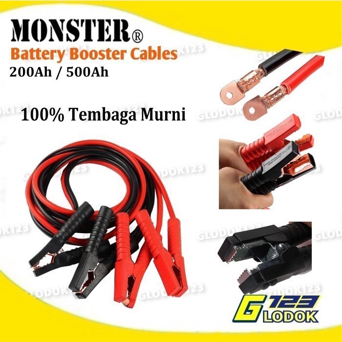 Jual Kabel Jumper Aki Booster Cable Accu Jumper Starter Mobil Truk Tembaga | Shopee Indonesia