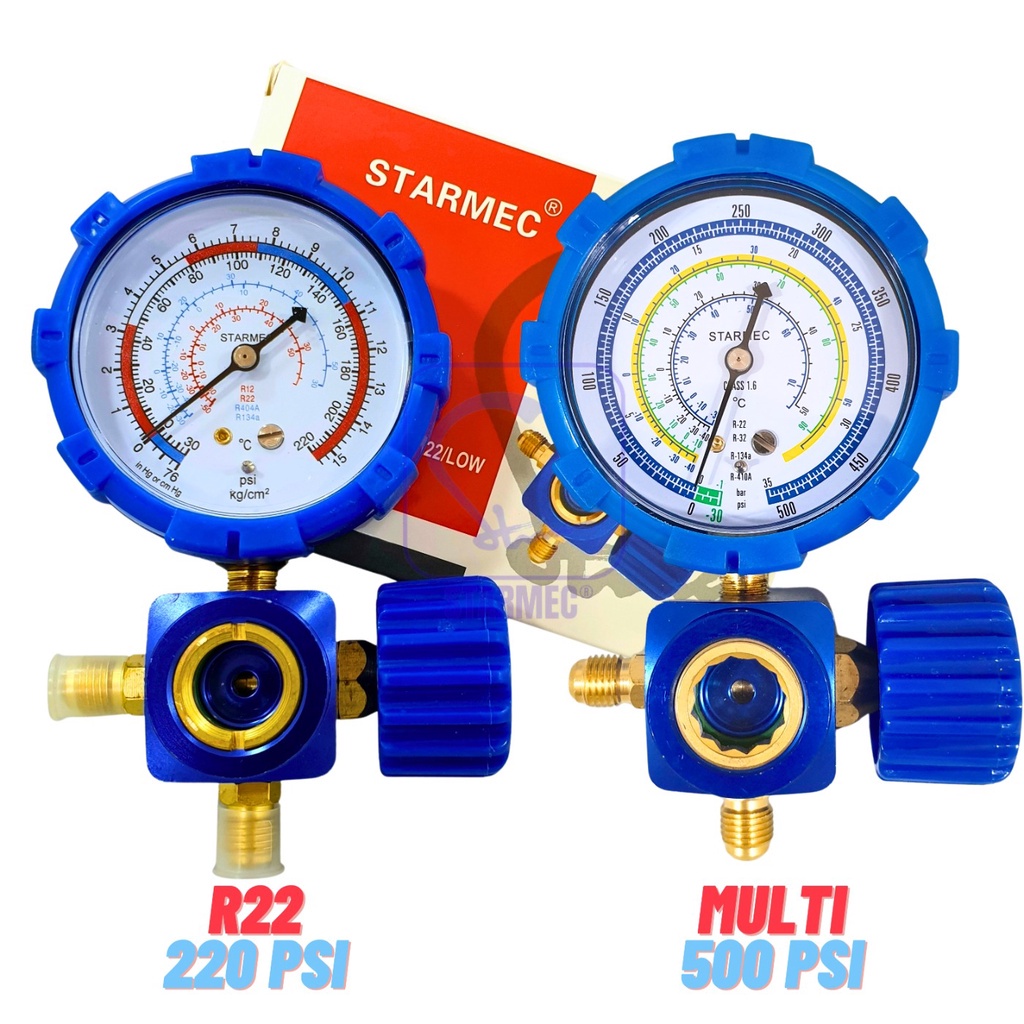 Jual Manifold AC Single R32 R410a R22 Sightglass (Knob Plastik) Low ...