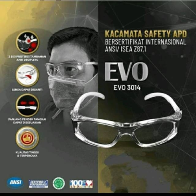 Jual Paket lensa minus Kacamata apd evo safety | Shopee Indonesia