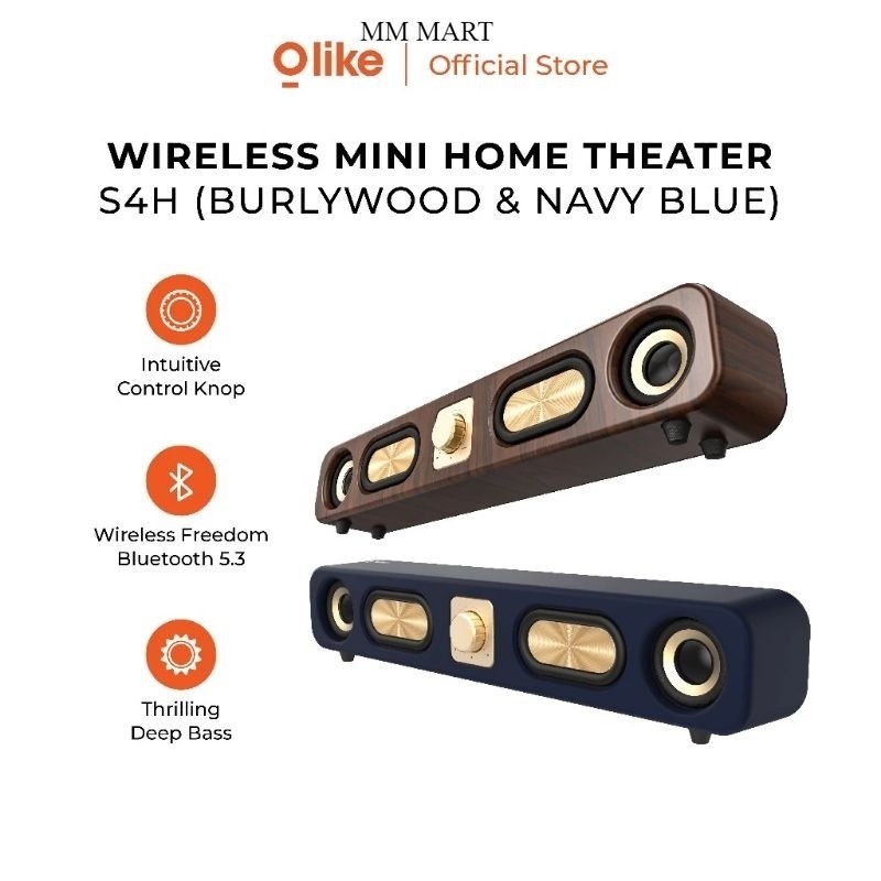 Jual Olike S4H Wireless Mini Home Theater Soundbar Vintage Classic ...