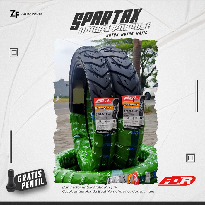 Jual SEPASANG / SATUAN BAN MOTOR MATIC FDR SPARTAX MATIC Ring 14 Depan ...