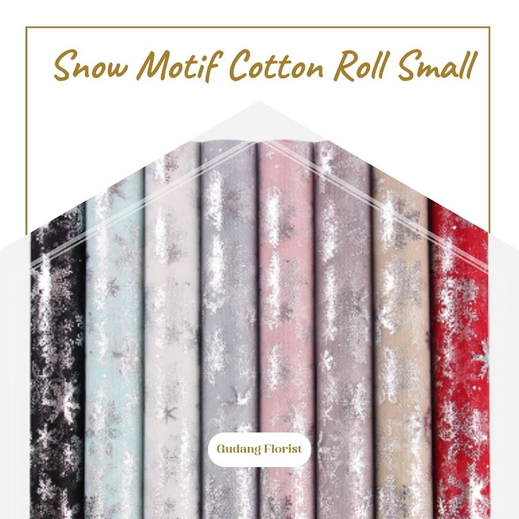 Jual SNOW MOTIF COTTON ROLL SMALL / COTTON ROLL / KAIN ROLL ...