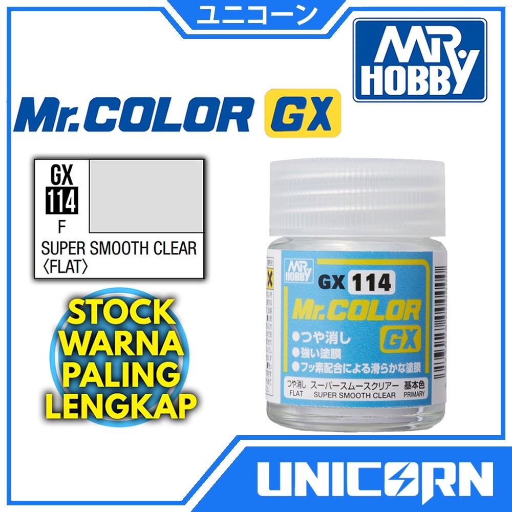 Jual MR COLOR GX-114 SUPER SMOOTH CLEAR FLAT / CAT HOBBY GUNDAM GX114 | Shopee Indonesia
