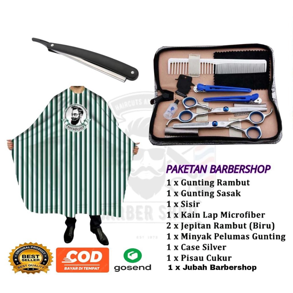 Jual [COD] Paket Alat Cukur Rambut Gunting Rambut Set Potong Rambut Lengkap Salon Barbershop ...