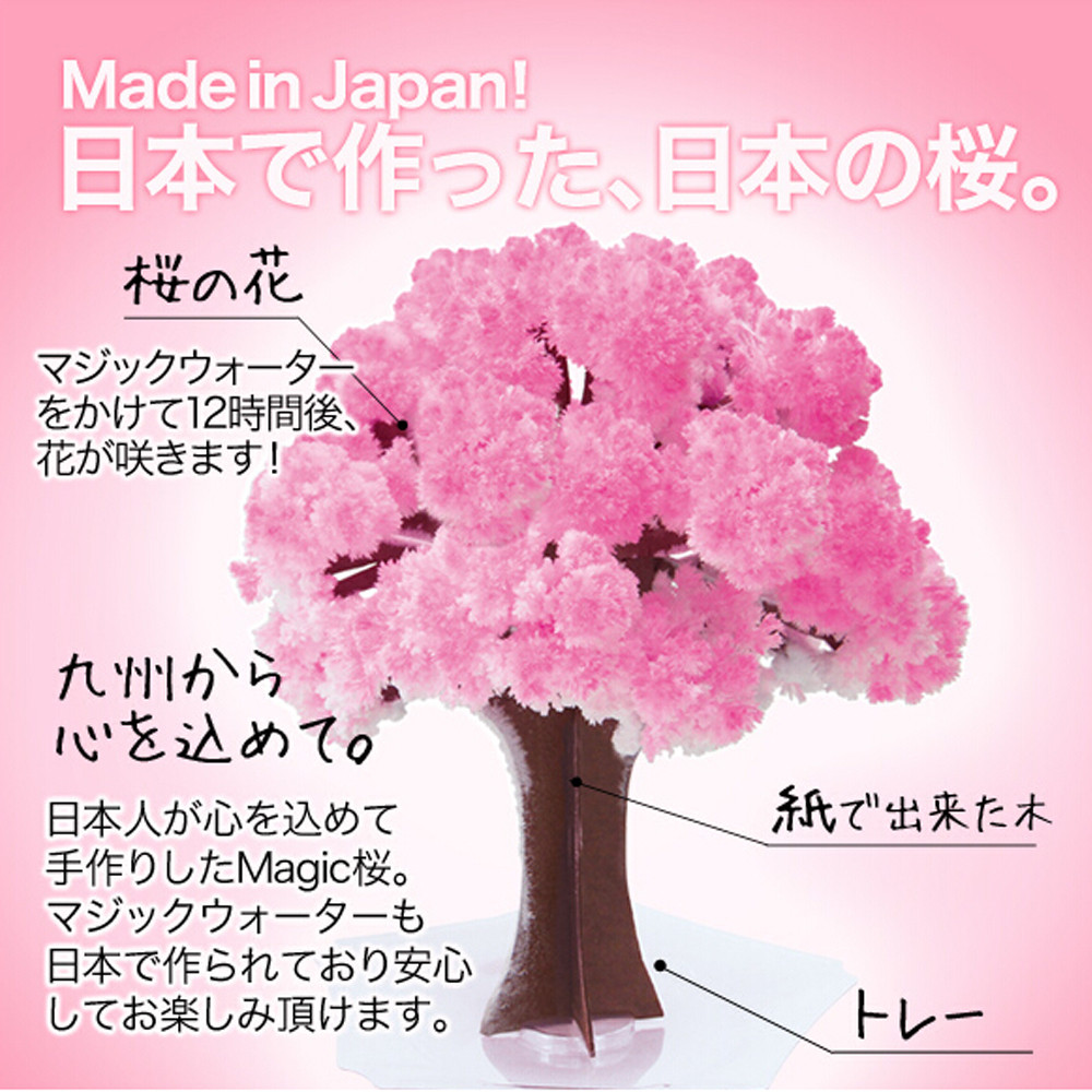 Jual 2019 135mm Pink Big Grow Paper Magic Sakura Japanese Tree ...