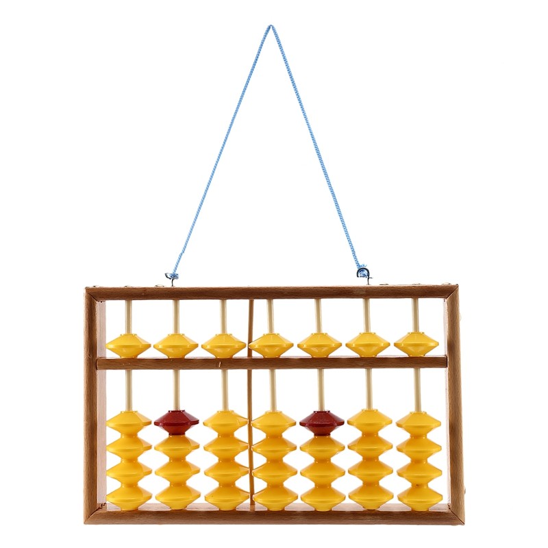 Jual 7 Column Non-Slip Hanging Wooden Abacus Chinese Soroban ...