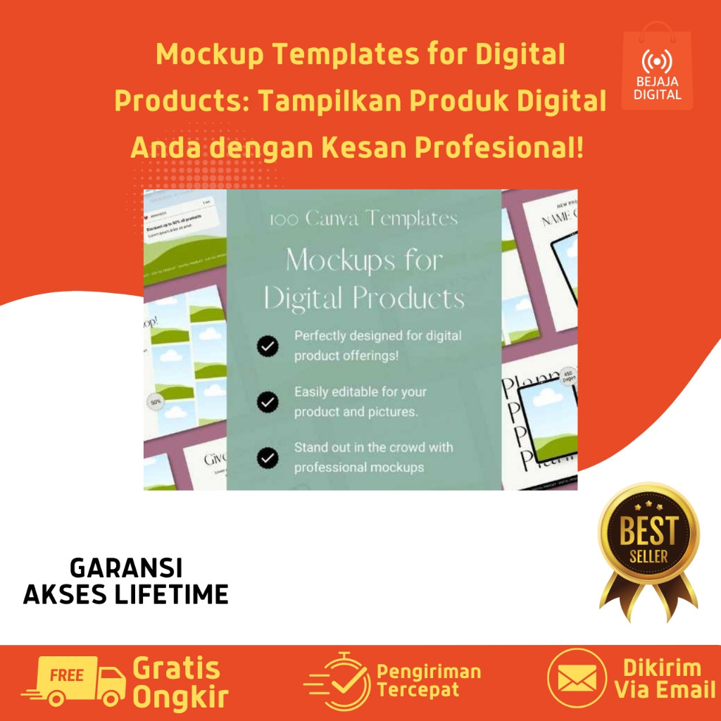 Jual Mockup Templates for Digital Products untuk Menampilkan Produk ...