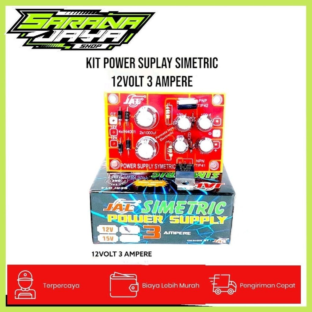 Jual KIT PSU SIMETRIS POWER SUPPLY 3A 12V kit symetris 3a 12 volt JAL ...