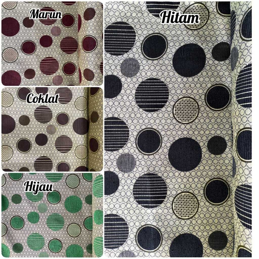 Jual KAIN SOFA MOTIF BULAT // KAIN CHENIL SOFA METERAN // KAIN SOFA ...