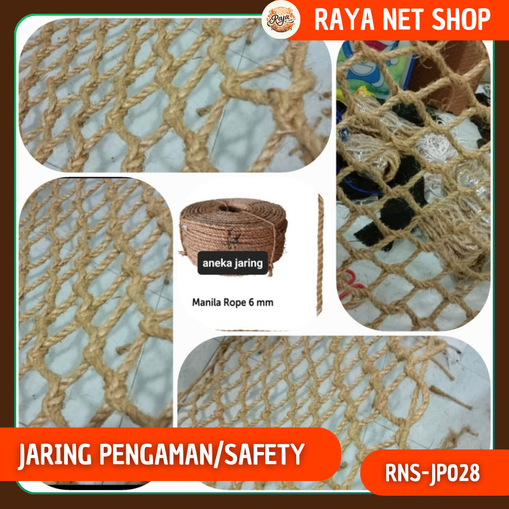 Jual Jaring Pengaman Safety Nett Tali Manila/serat Kelapa 6mm- LUBANG ...