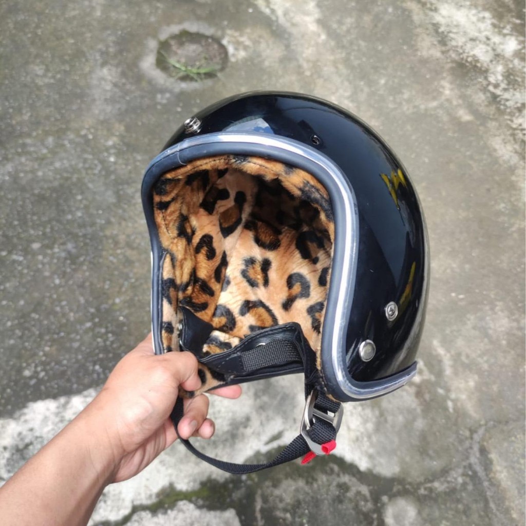 Jual Helm Slimhead Busa Custom Leopard List Chrome Include Pet atau ...